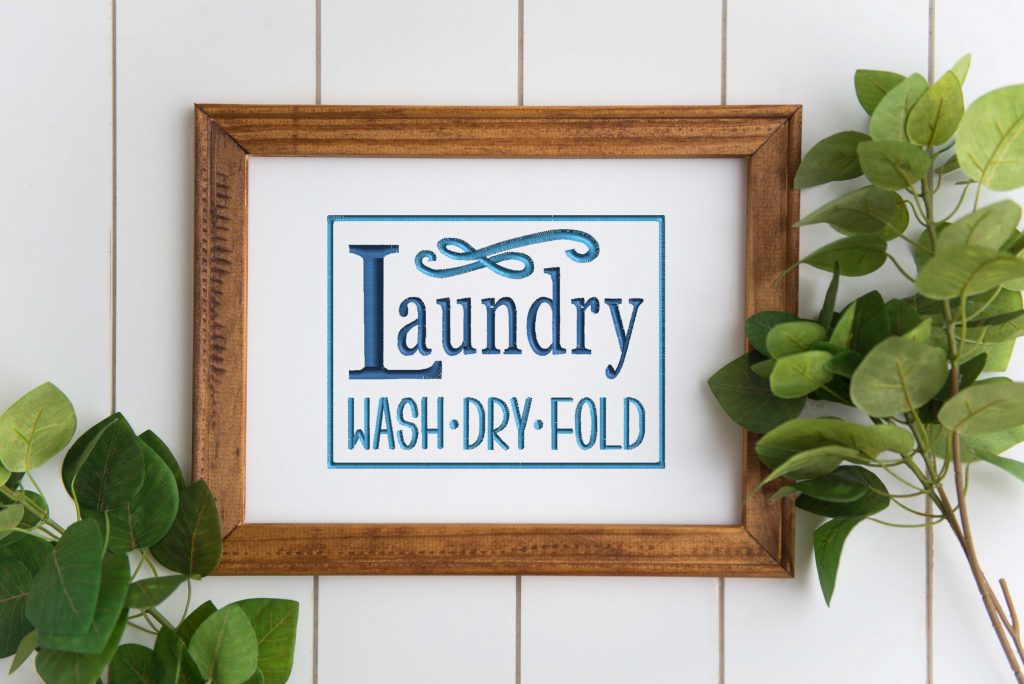 Laundry Sign #1330 - Embroidery Village