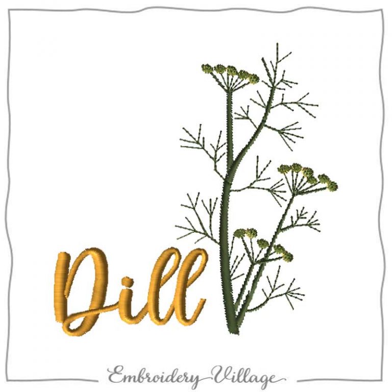 Dill Herb #1035 - Embroidery Village LLC