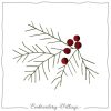 Christmas Sprig with Berries #1047 - Embroidery Village LLC
