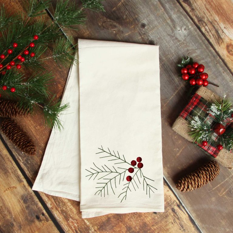 Christmas Sprig with Berries #1047 - Embroidery Village LLC