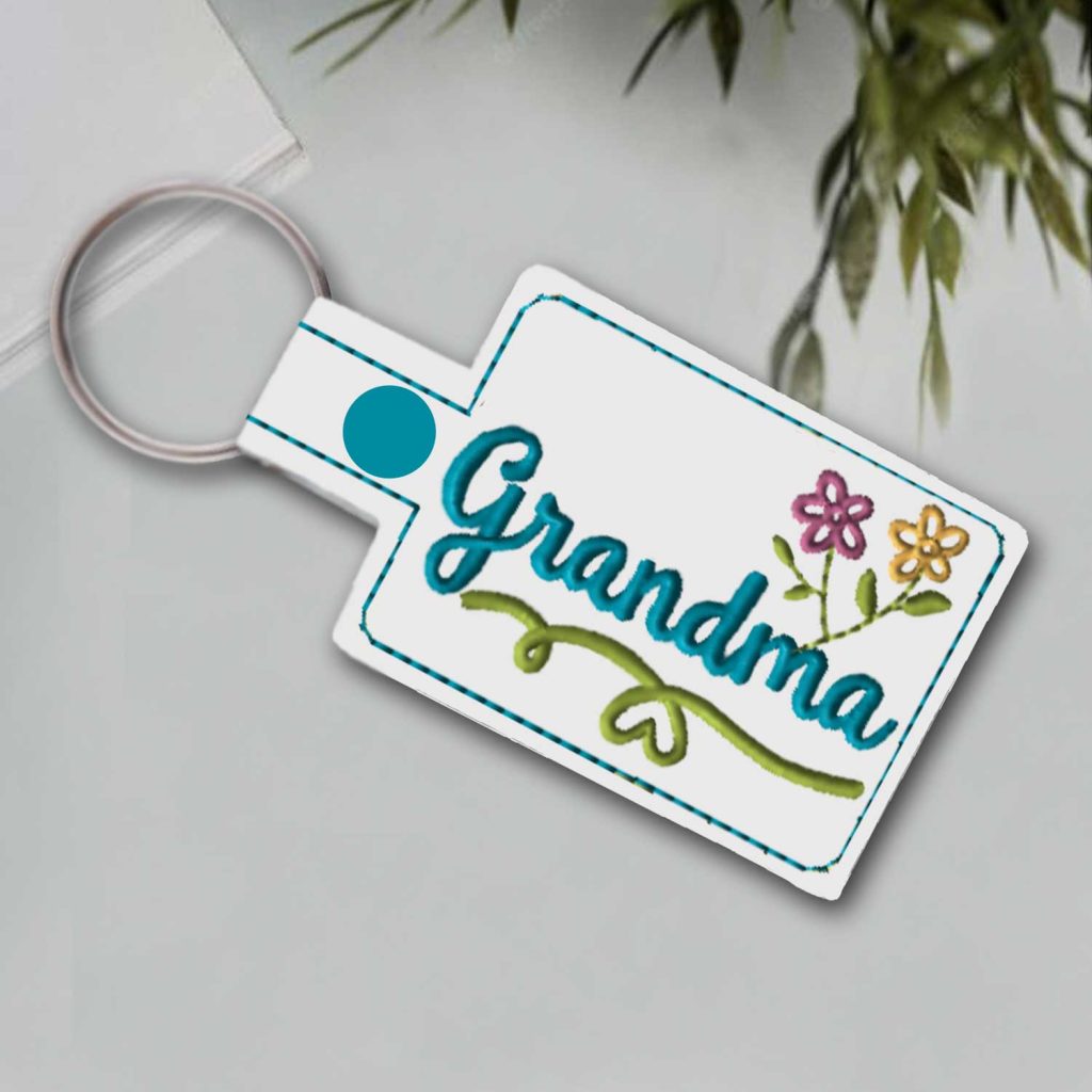 Grandma - In the Hoop Key Tag #1518 - Embroidery Village LLC