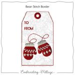 Mittens Gift Tag #1504 - Embroidery Village LLC