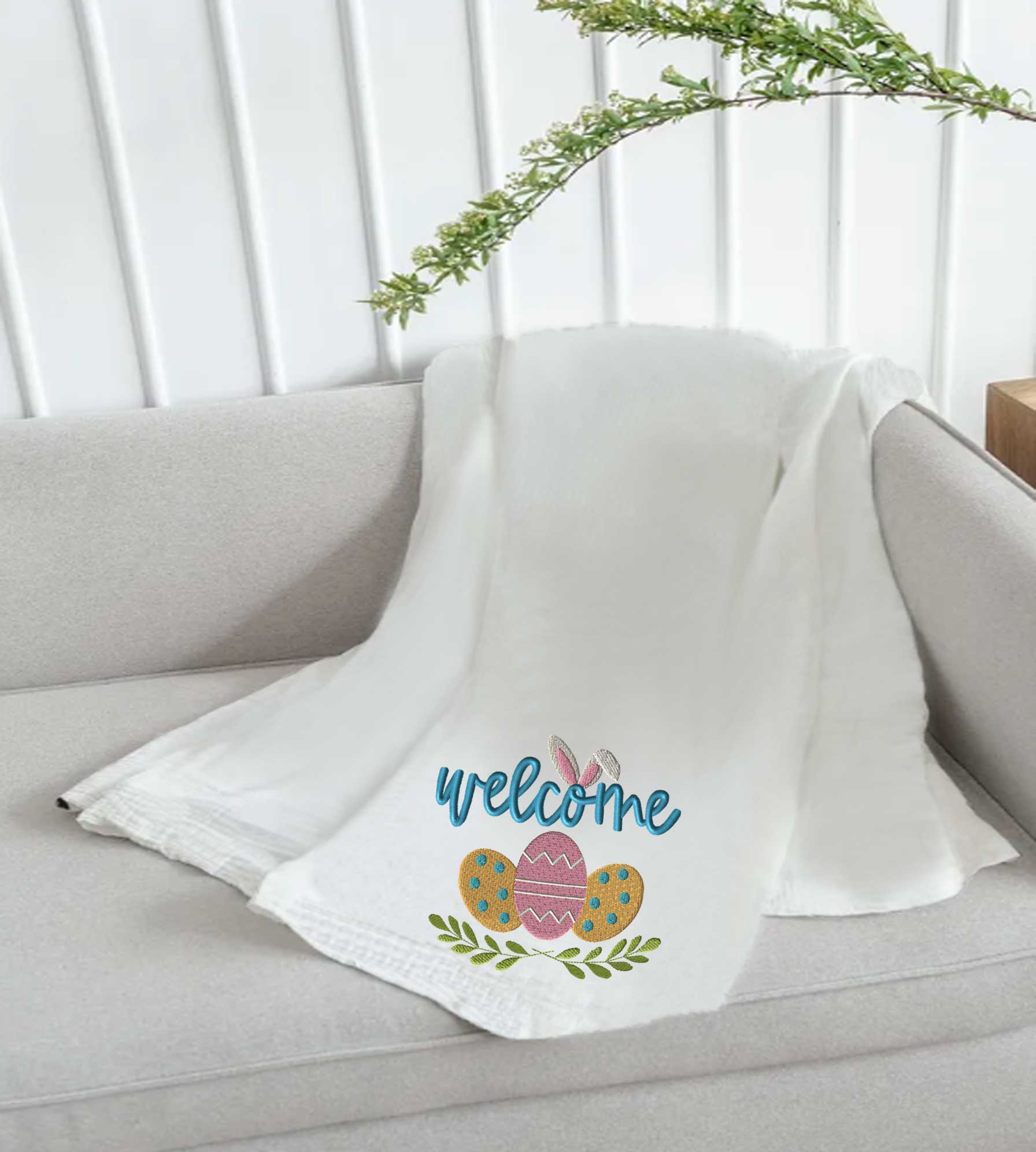 Welcome Easter Eggs #1683 - Embroidery Village LLC