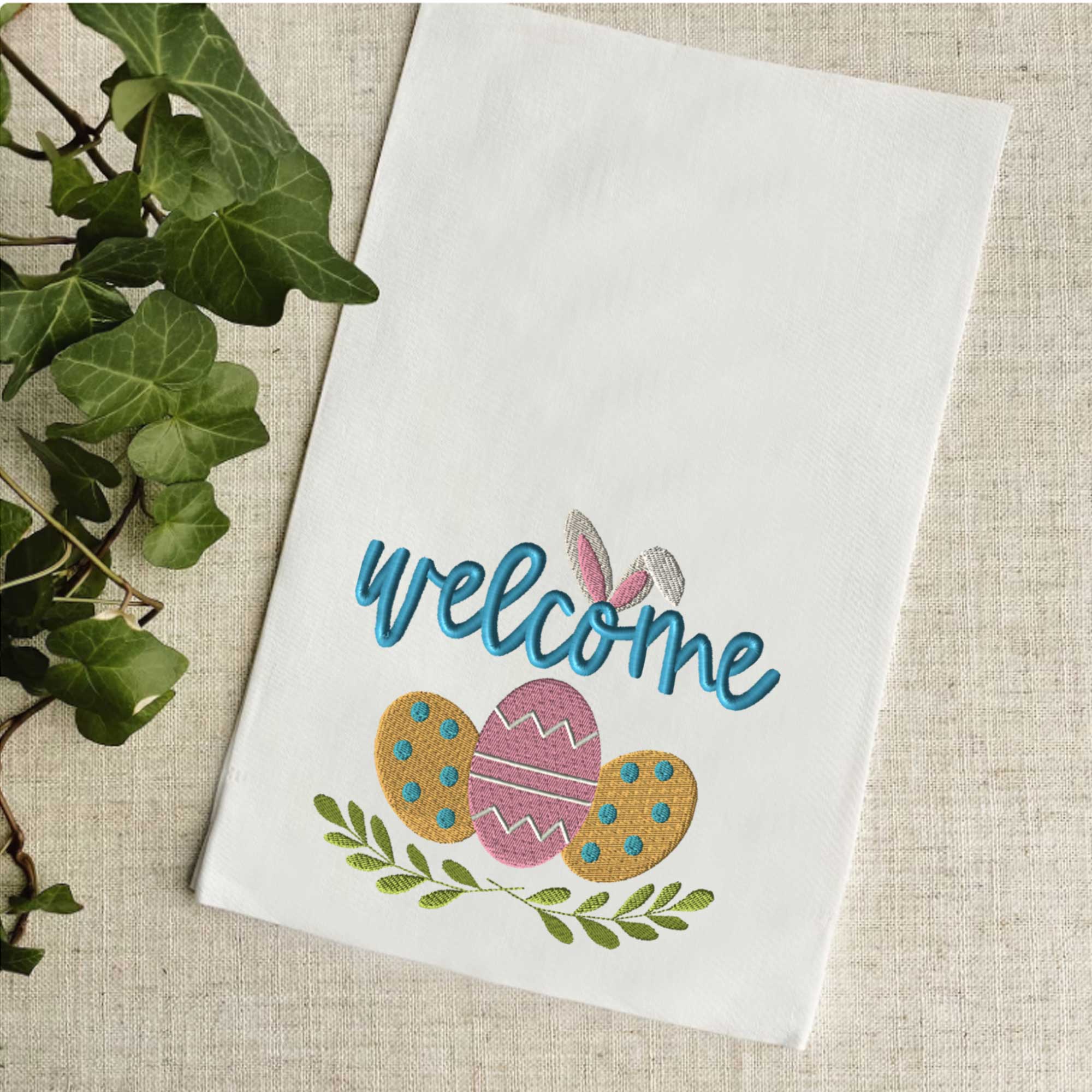 Welcome Easter Eggs #1683 - Embroidery Village LLC