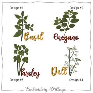 Herbs #1170 - Embroidery Village LLC