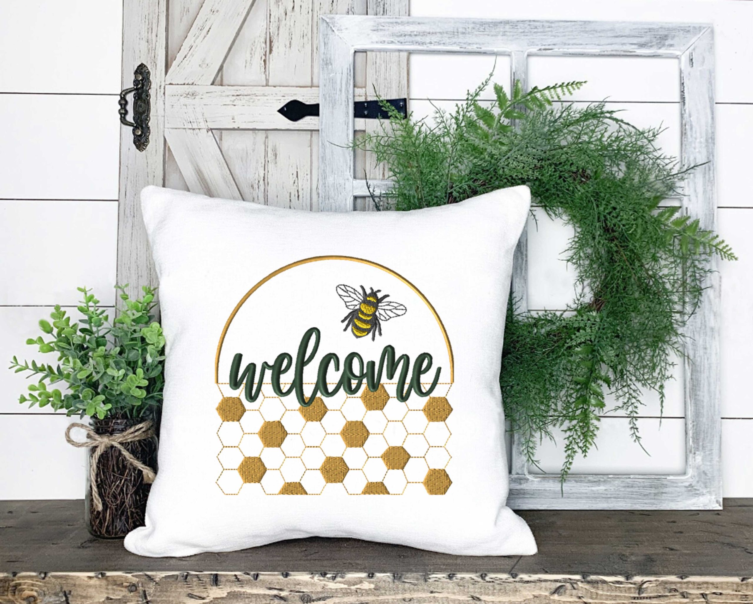 Welcome Bee #1658 - Embroidery Village LLC