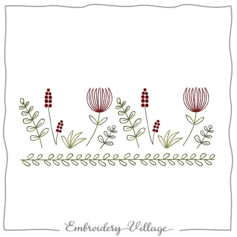 Whimsical Border #1593 - Embroidery Village LLC