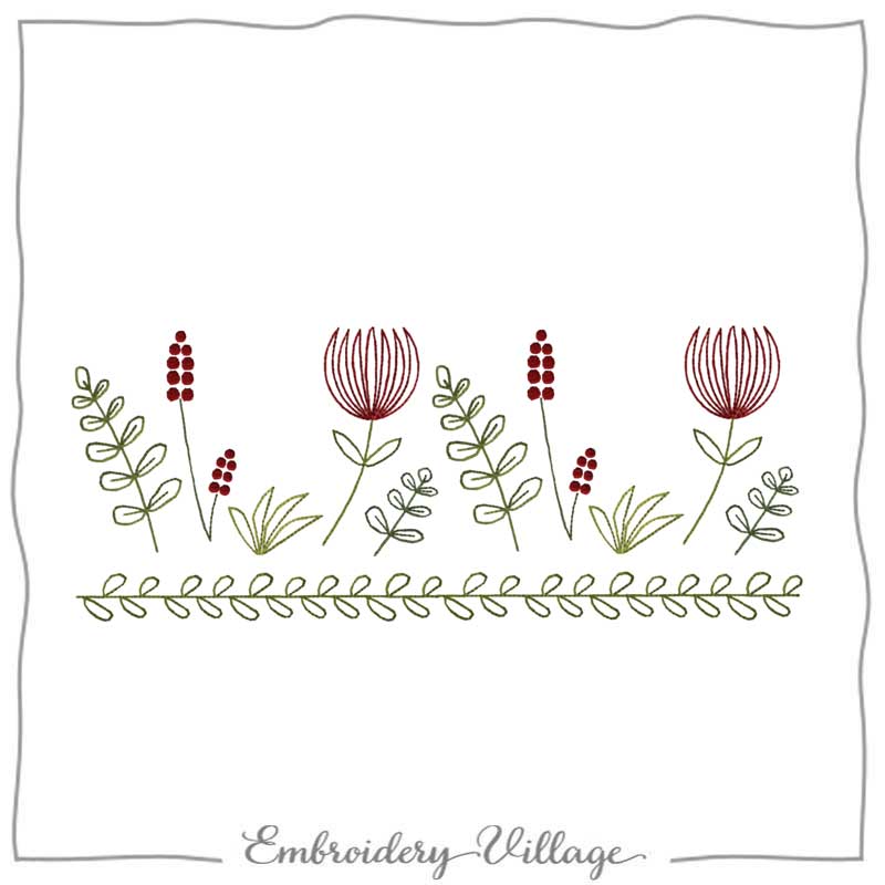 Whimsical Border #1593 - Embroidery Village LLC