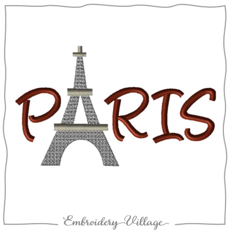 Paris-Eiffel Tower #1715 - Embroidery Village LLC