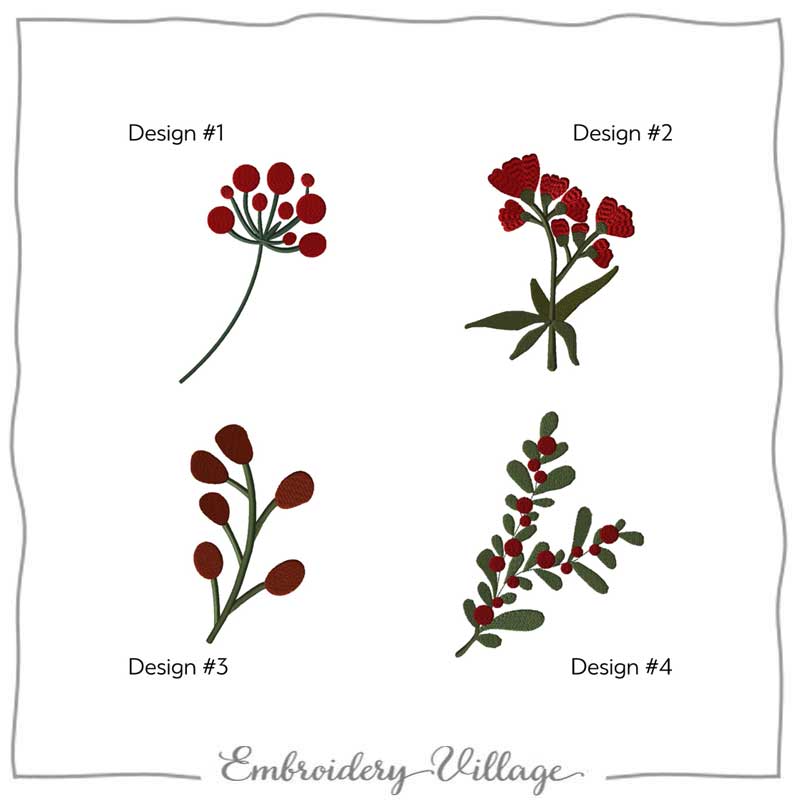 Berry Collection #1592 - Embroidery Village LLC