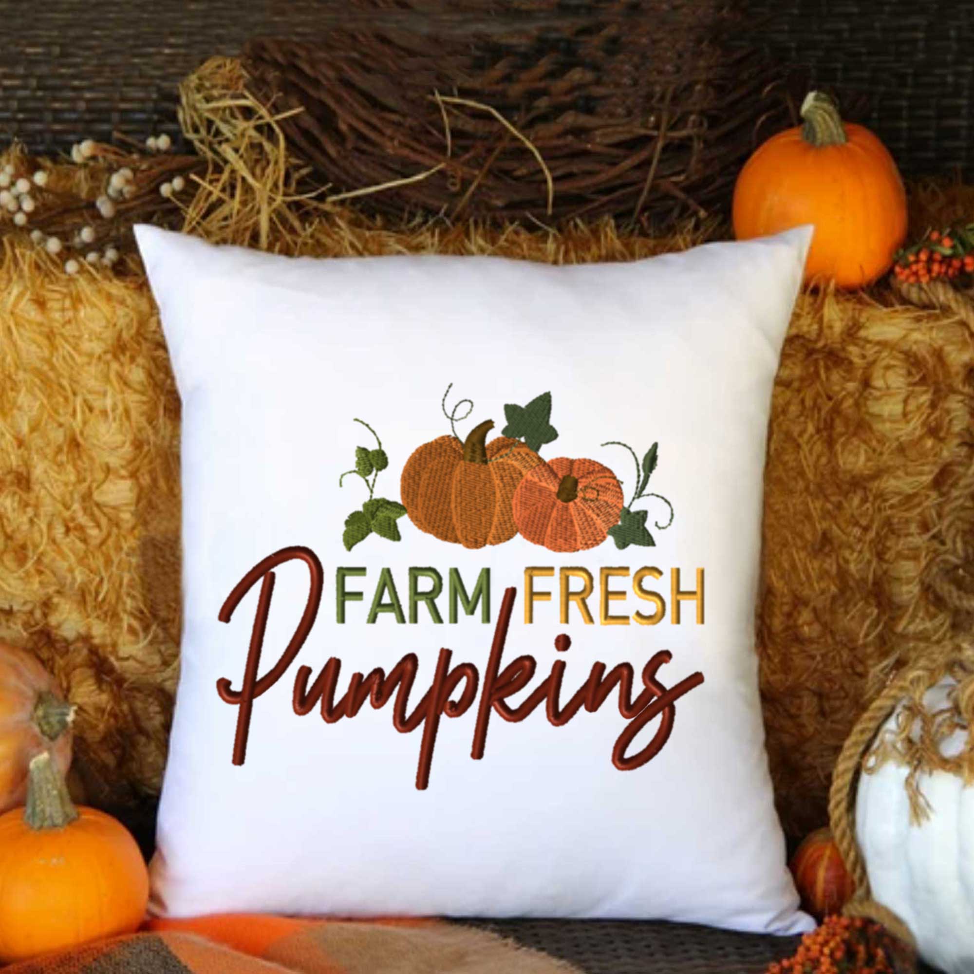 Farm Fresh Pumpkins #1425 - Embroidery Village LLC