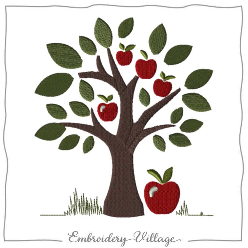 Apple Tree #1191 - Embroidery Village LLC