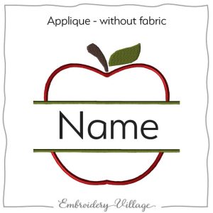 Apple Name - 2 designs #1274 - Embroidery Village LLC