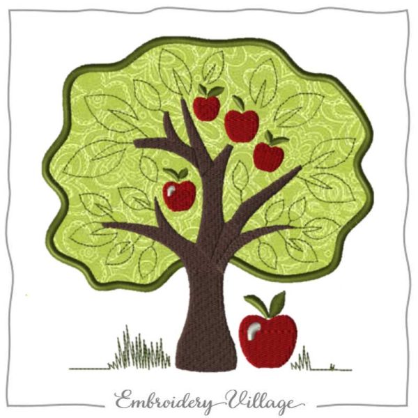 Apple Tree Applique #1275 - Embroidery Village LLC