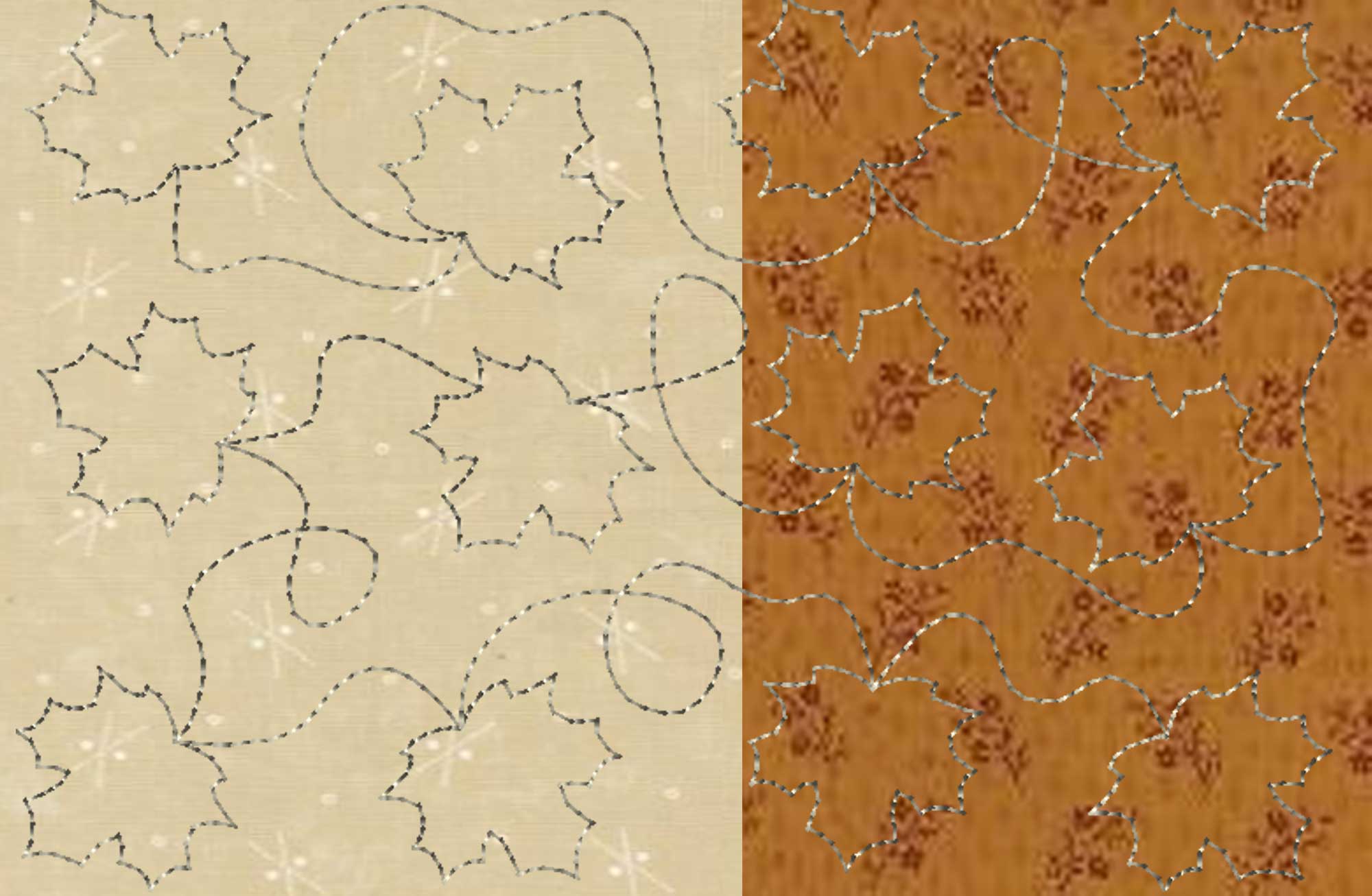 Fall Leaves Mug Rug #1714 - Embroidery Village LLC