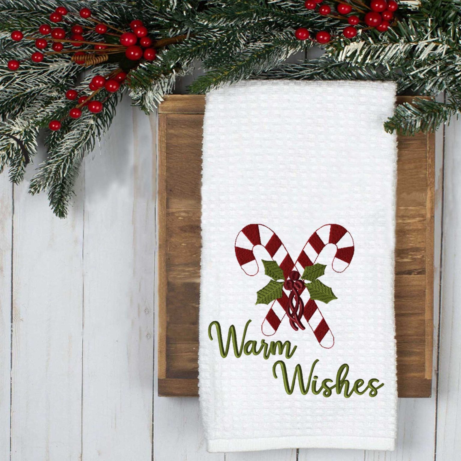 Warm Wishes Candy Canes #1294 - Embroidery Village LLC