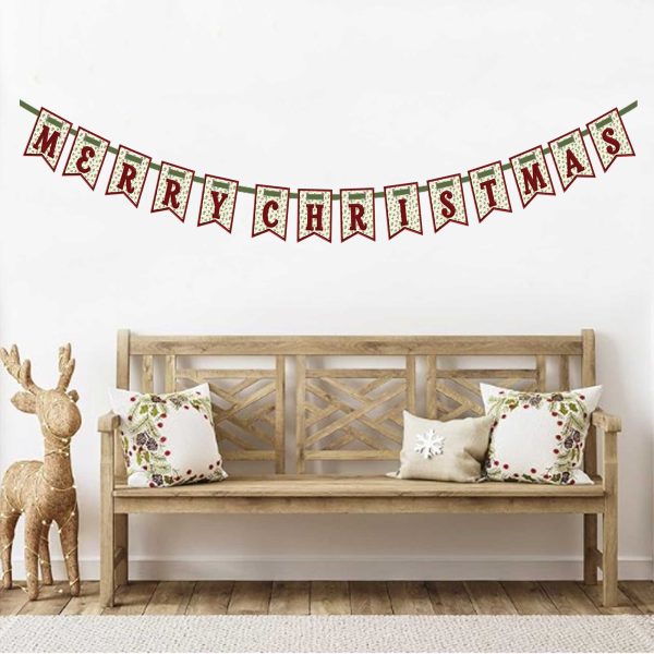 Merry Christmas Banner #1756 - Embroidery Village LLC