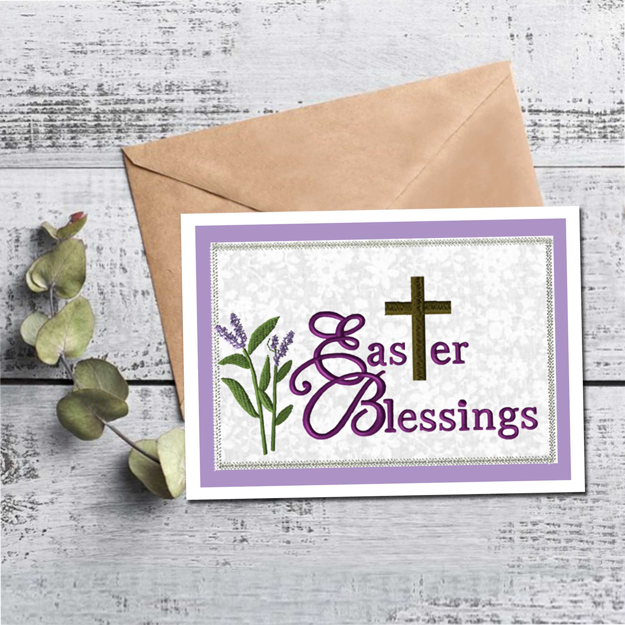 Easter Blessings Card #1797 - Embroidery Village LLC