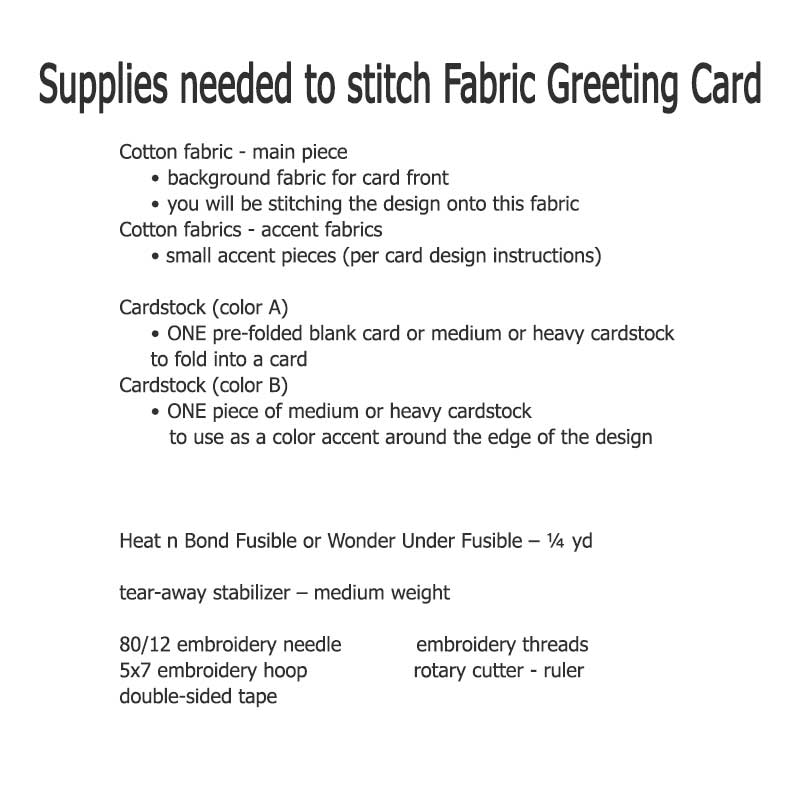 With Deepest Sympathy Fabric Card #1535 - Embroidery Village LLC