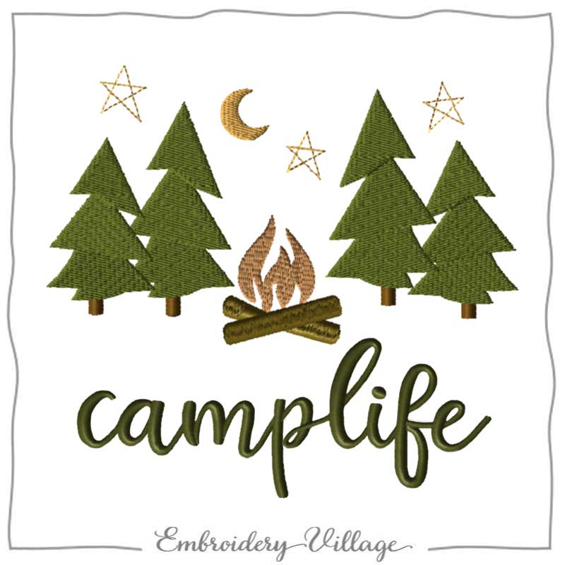 Camp Life #1800 - Embroidery Village LLC