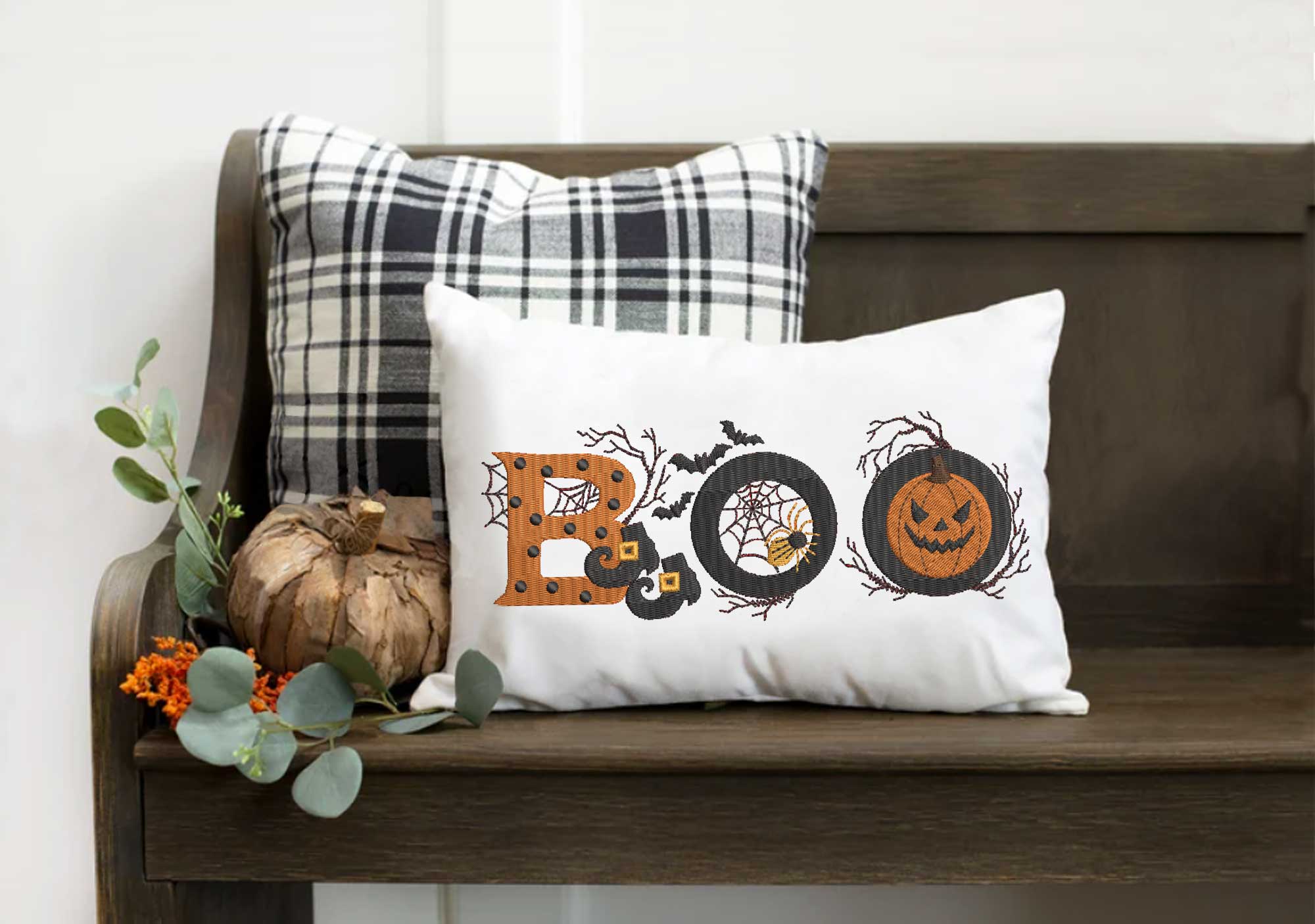 Halloween BOO #1115 - Embroidery Village LLC