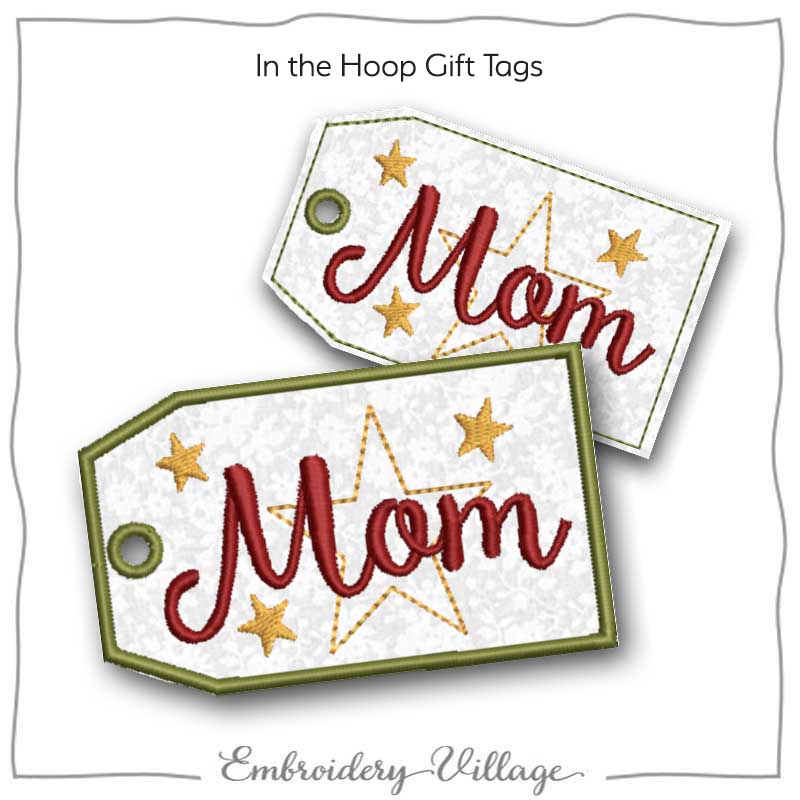 Mom Gift Tag #1833 - Embroidery Village LLC