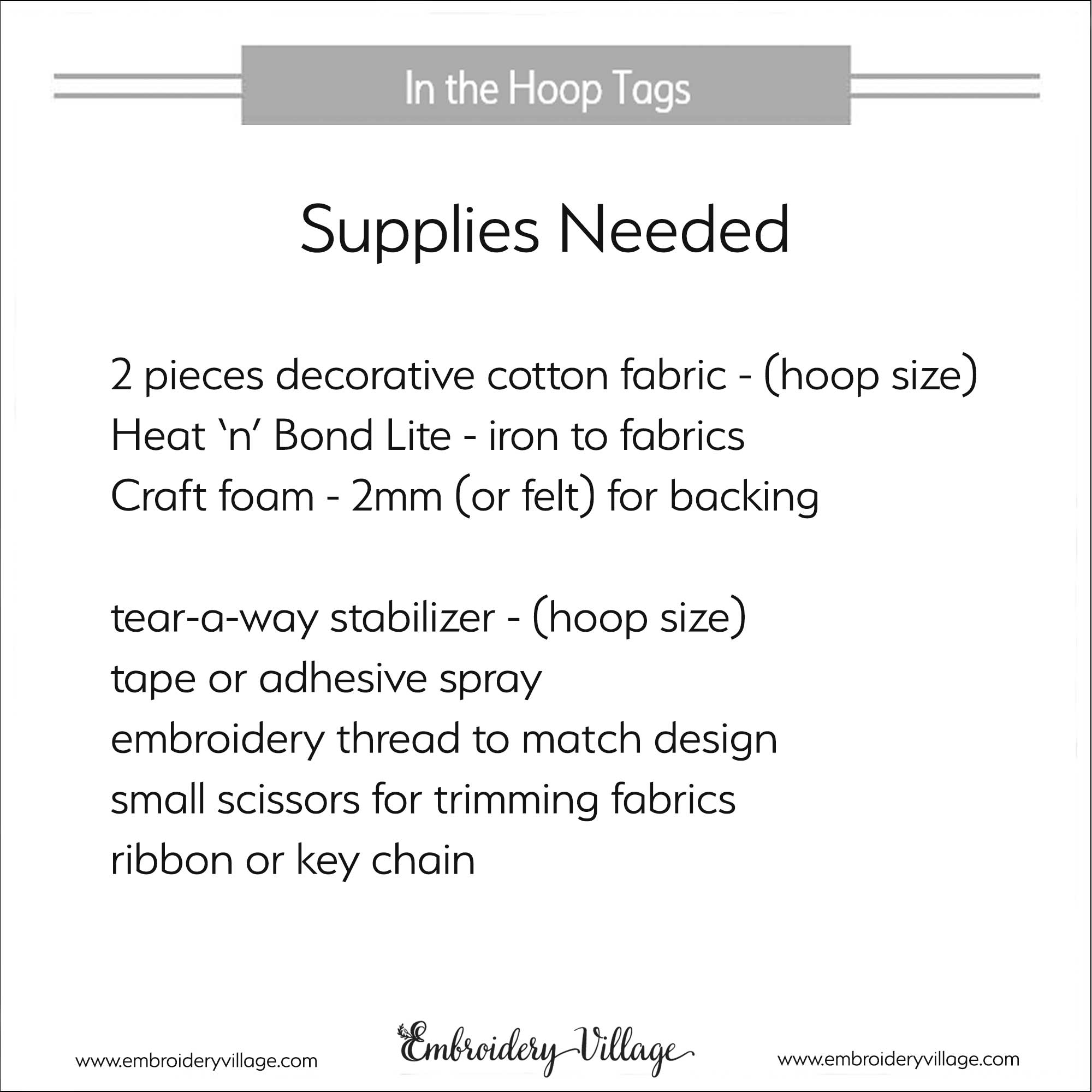 Bunny Bag Tag #1559 - Embroidery Village LLC