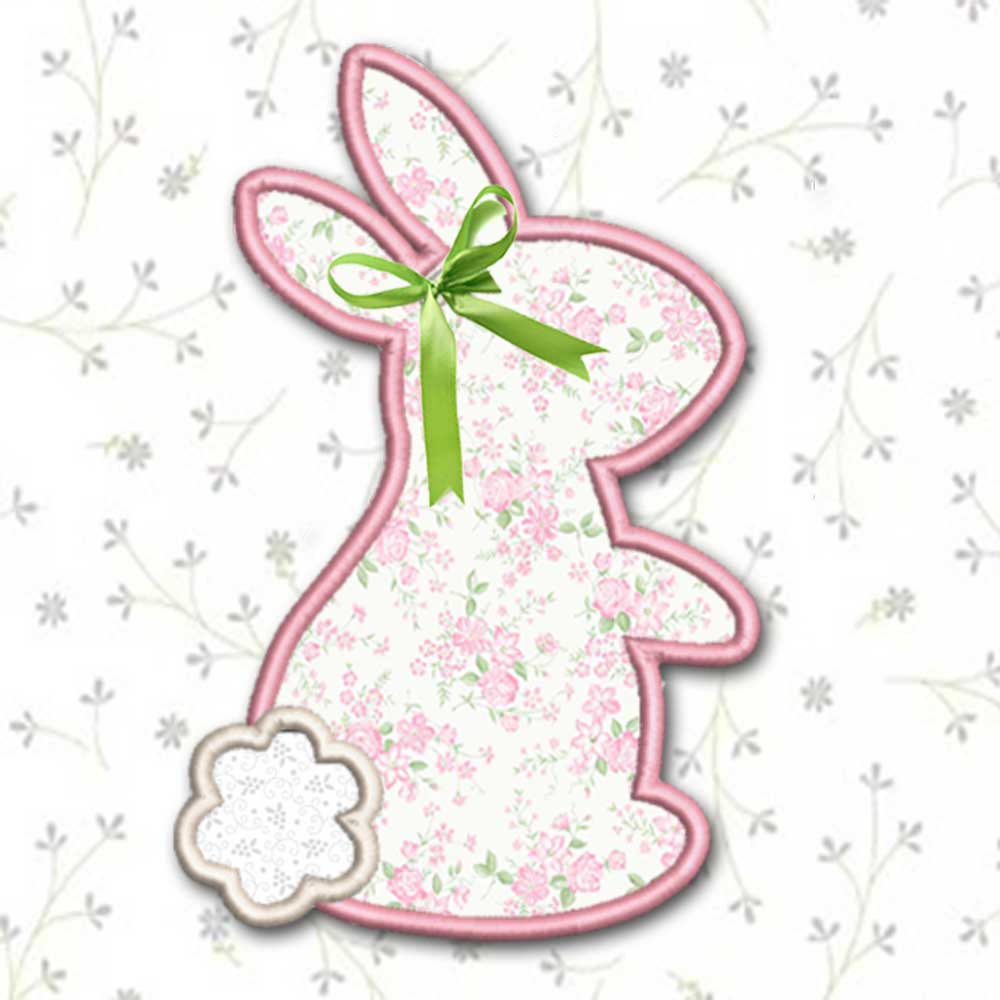 Bunny Tag #1559 - Embroidery Village LLC